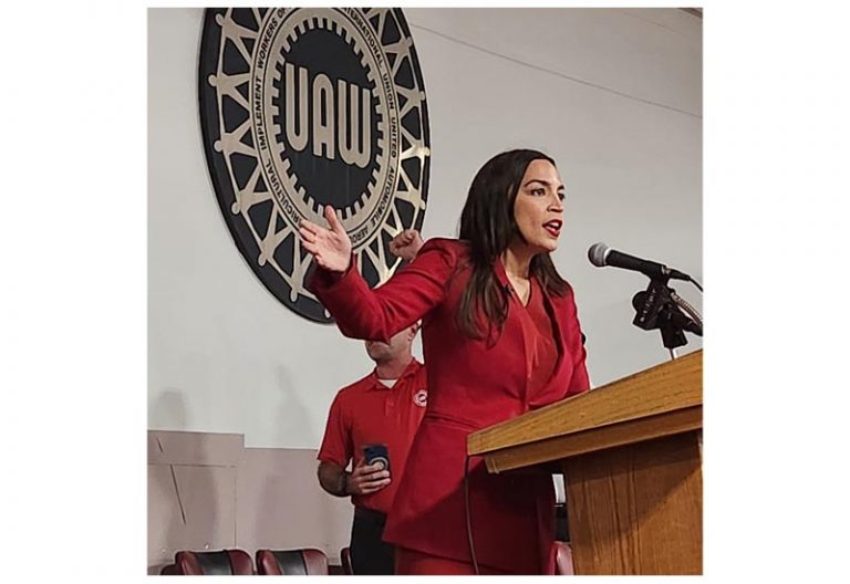 AOC Pledges to Switch from Tesla to Union-Made EV in Solidarity with ...