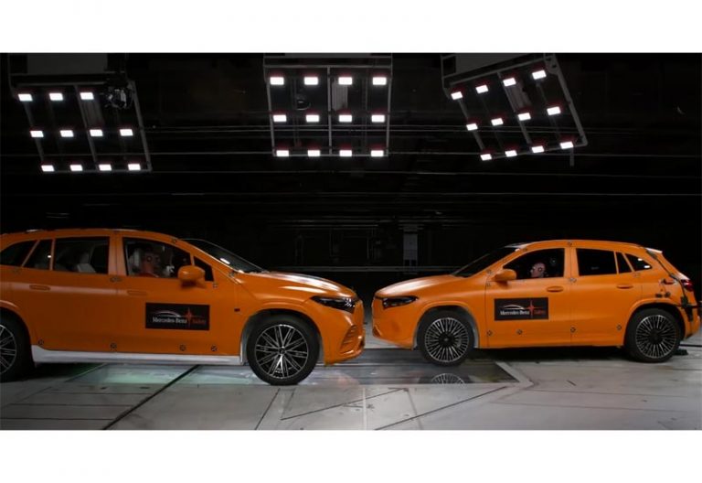 Mercedes Conducts World's First Public Crash Test Between Two EVs EQA ...
