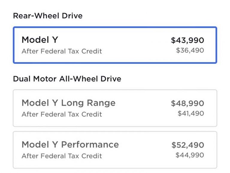 Tesla Model Y and Model X Prices Lowered by $7,500 for New Tax Credit ...