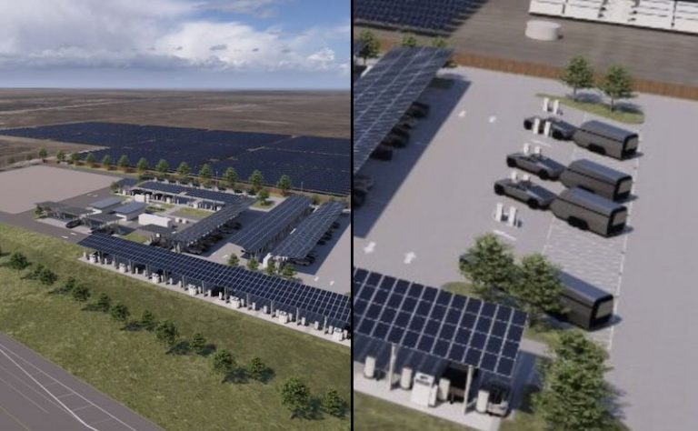 Tesla 168-Stall Lost Hills Supercharger: World Largest Solar-Powered EV ...