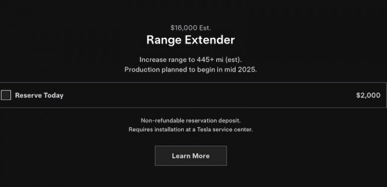 Tesla Cybertruck Range Extender: Delayed Release and Reduced Specs ...