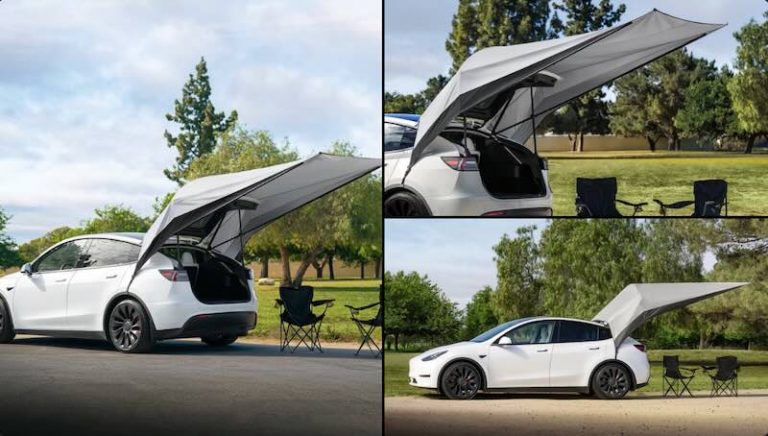 Tesla Model Y Canopy: Transform Your EV into an Outdoor Haven, in the U ...