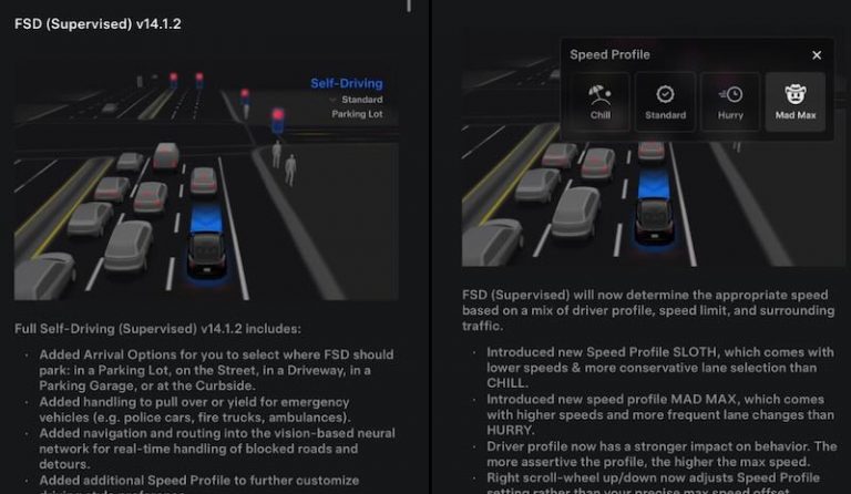 Tesla FSD V14.1.2 Introduces Mad Max Mode: Higher Speeds, Aggressive ...