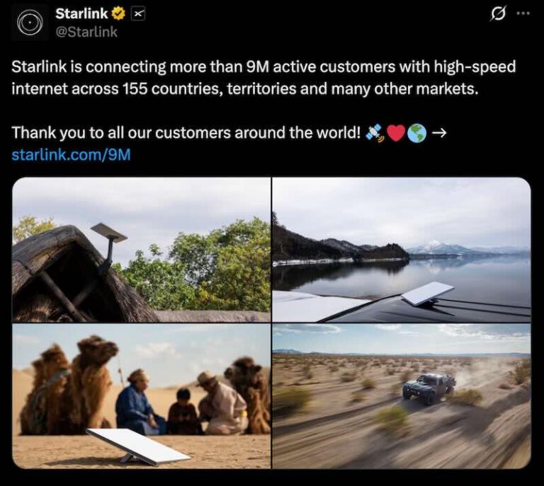 SpaceX Starlink Hits 9M Customers With Record Growth, Satellite ...