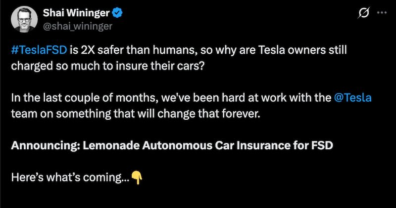 Tesla FSD Gets 50% Insurance Discount from Lemonade, Autonomous Car ...