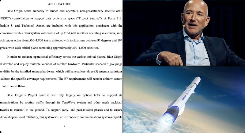 Blue Origin Files FCC Request for Project Sunrise: 51,600 AI Satellites ...