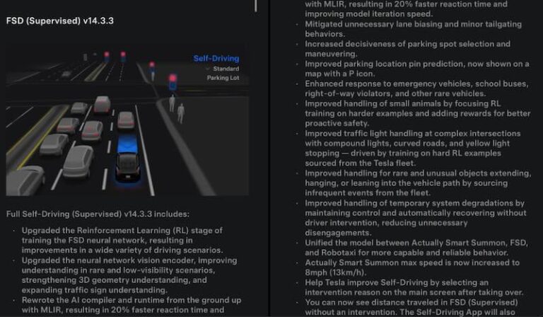 Tesla FSD V14.3.3 Update: 8 MPH Summon & Intervention Tracking - Gear Musk