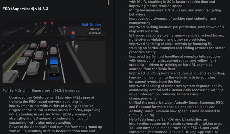 Tesla FSD V14.3.3 Update: 8 MPH Summon & Intervention Tracking - Gear Musk